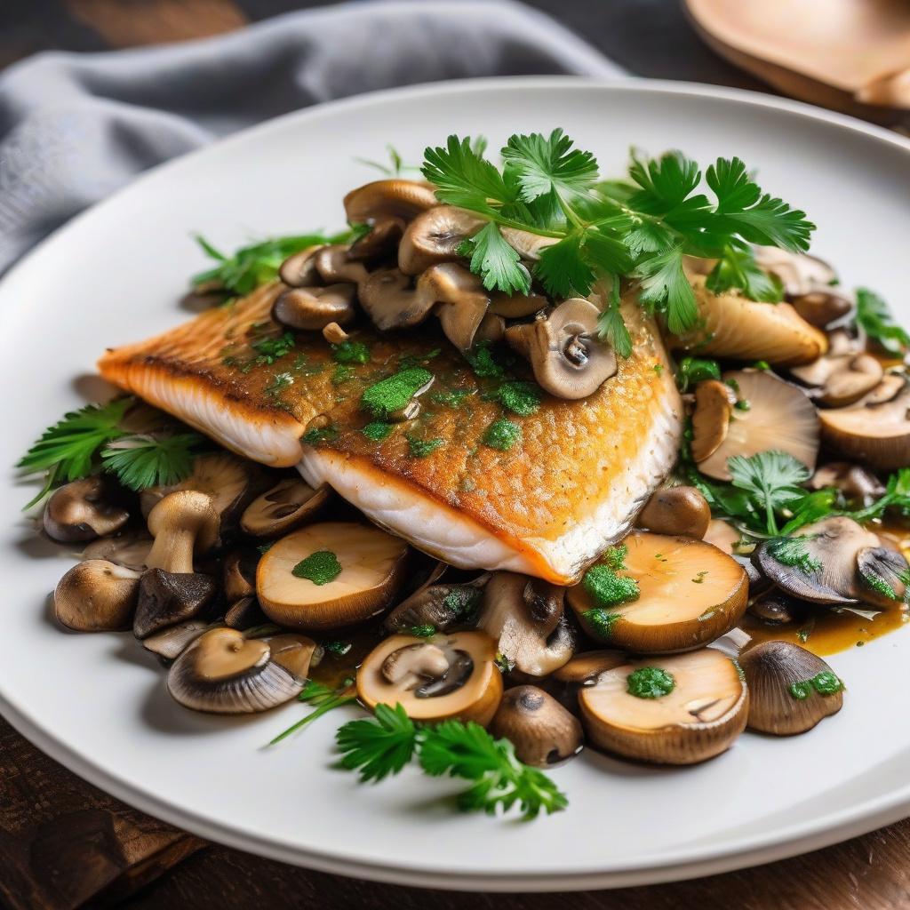 Fish and Mushrooms Recipe: Savory Harmony in One Pan - Drool Recipes