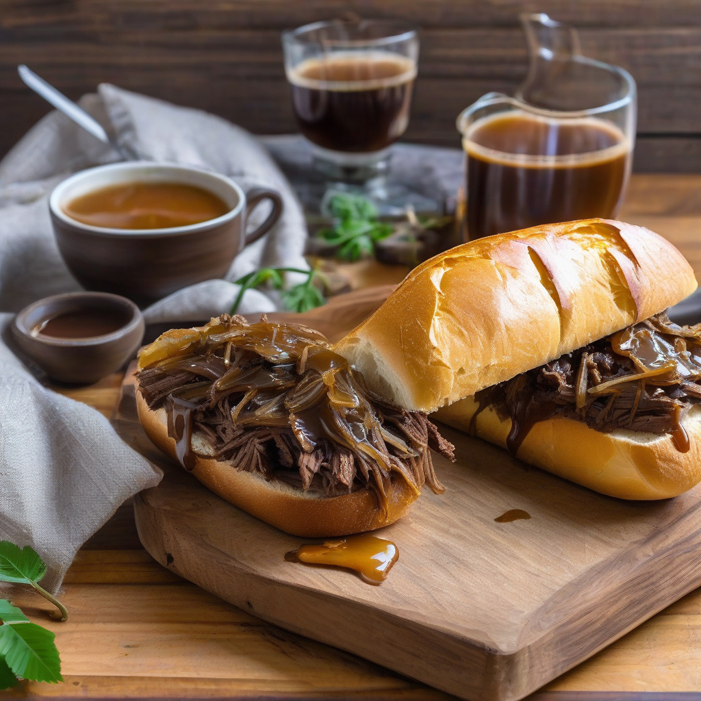 French Dip Sandwich Recipe: Tender Meat and Savory Au Jus - Drool Recipes