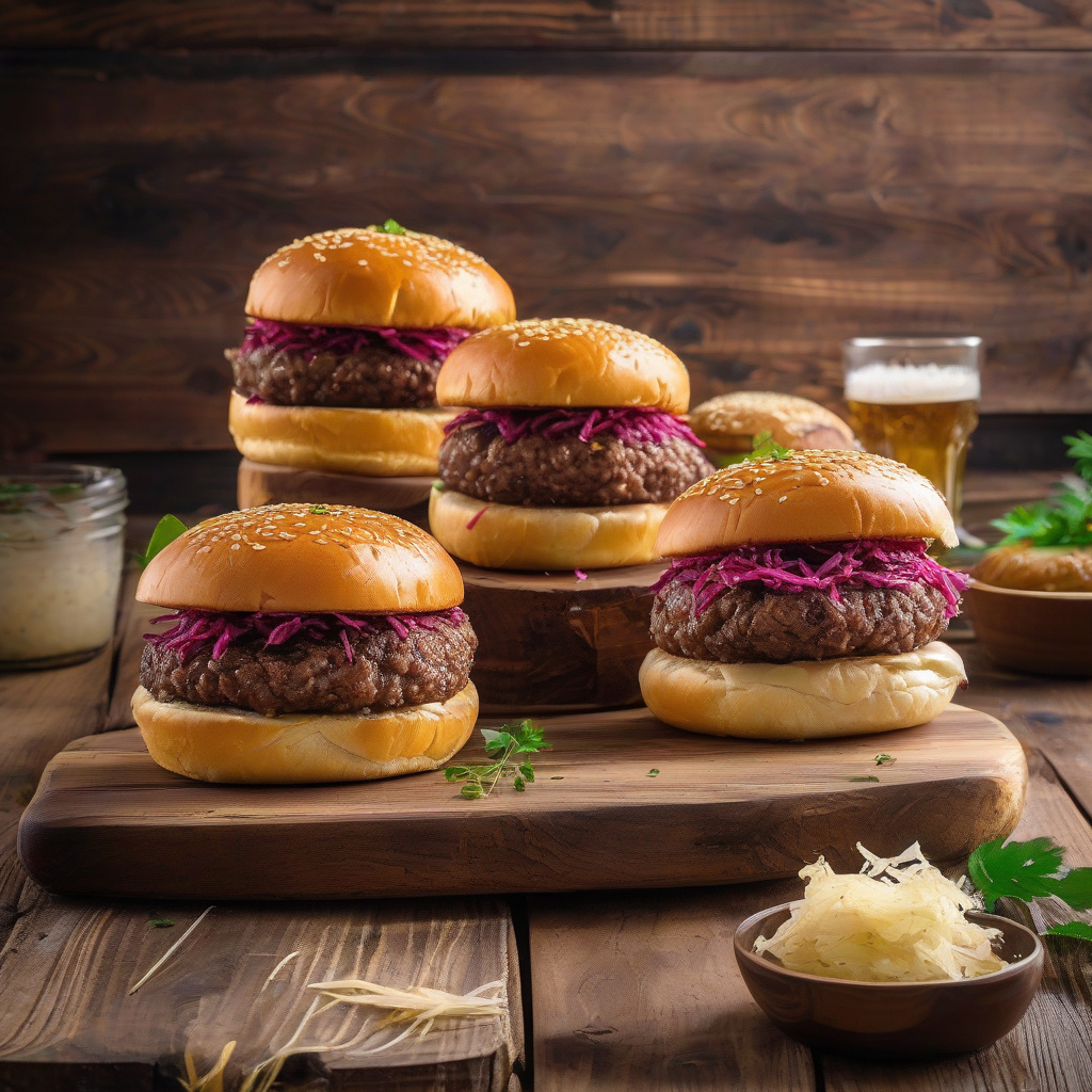 German Burgers Recipe: Juicy Patties with Savory Sauerkraut Twist ...