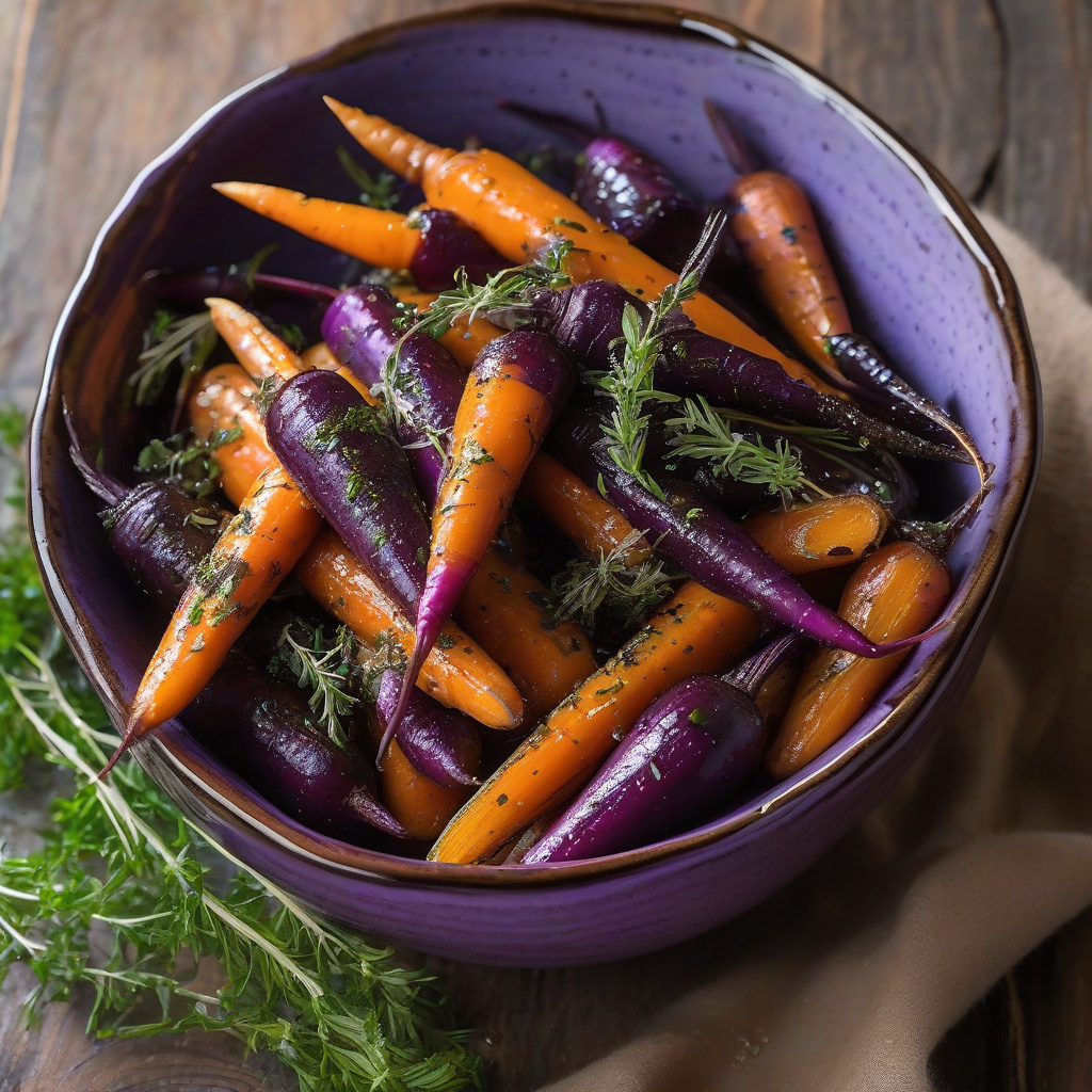 Purple Carrot Recipe: Vibrant Roasted Side with Garlic and Herbs ...