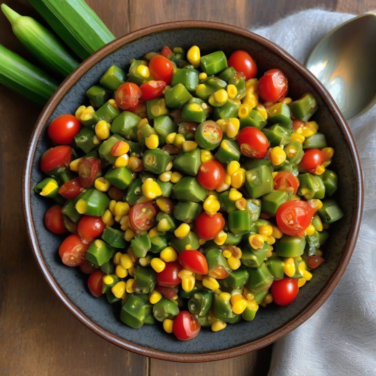 Recipe for Okra, Corn, and Tomatoes: Southern-Style Comfort Dish ...