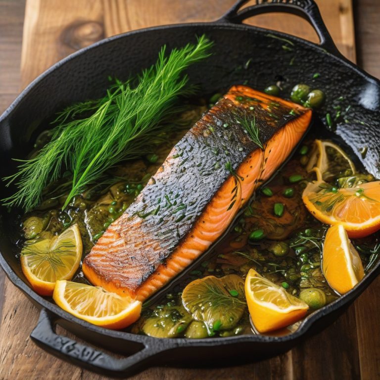 Salmon Cast Iron Skillet Recipe: Perfectly Seared in 15 Minutes - Drool ...