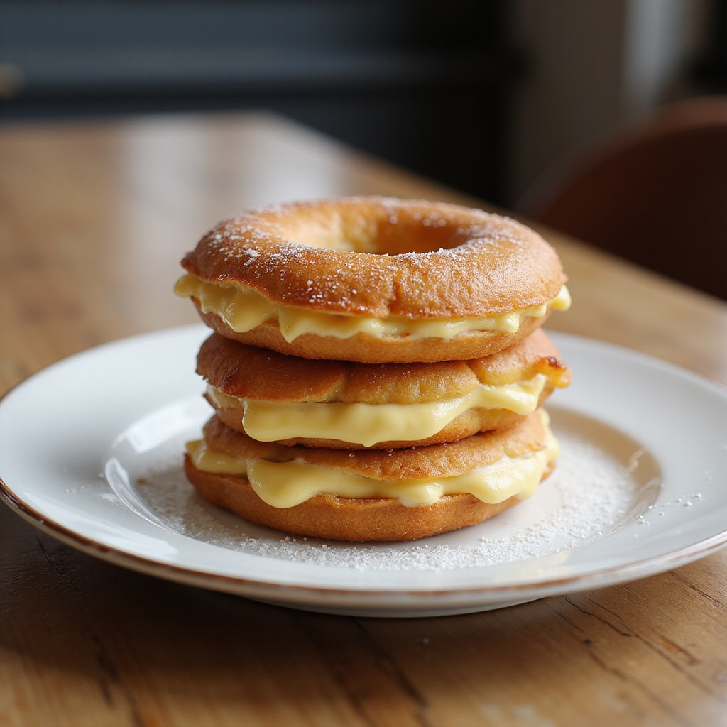 Custard Donut Recipe: Cream-Filled Breakfast Treat - Drool Recipes