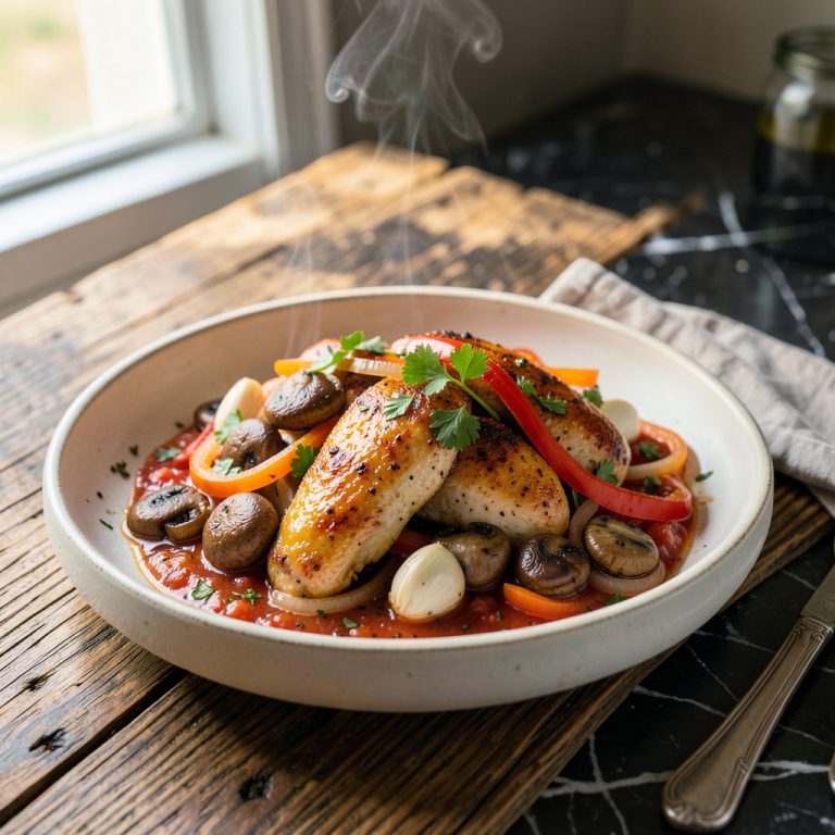 Chicken Cacciatore Recipe: Hunter-Style Chicken with Mushrooms - Drool ...