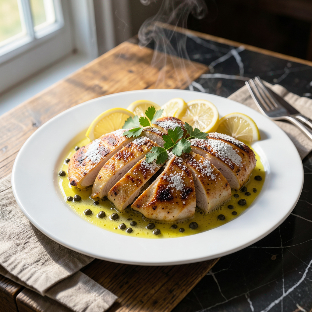 Chicken Piccata Recipe: Bright Lemon-Caper Sauce Over Tender Cutlets ...