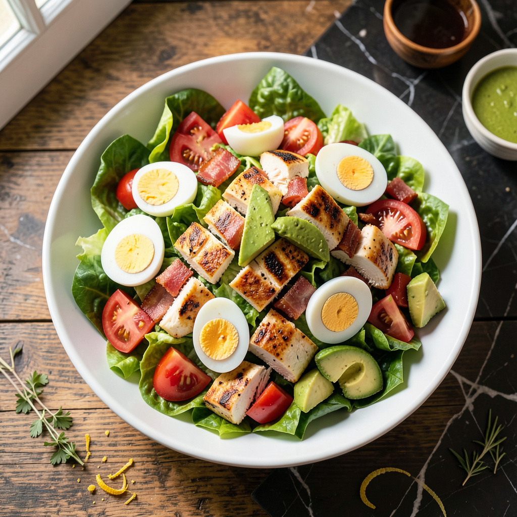 Cobb Salad Recipe: Classic American Main Course Salad Masterpiece ...