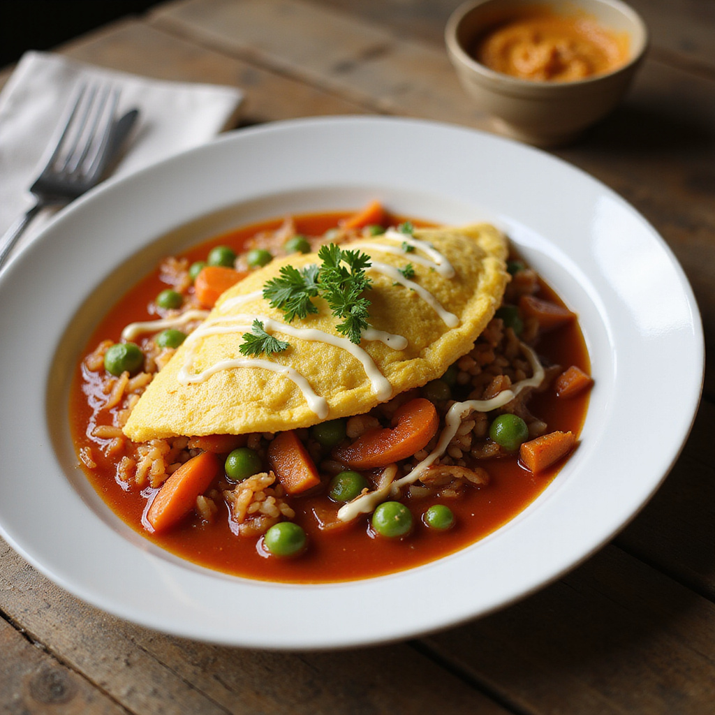 Omurice Recipe: Japanese Omelette With Ketchup Fried Rice - Drool Recipes