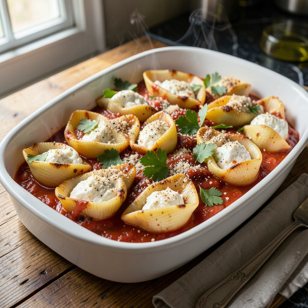 Stuffed Shells Recipe: Jumbo Pasta Perfection with Rich Ricotta Filling ...