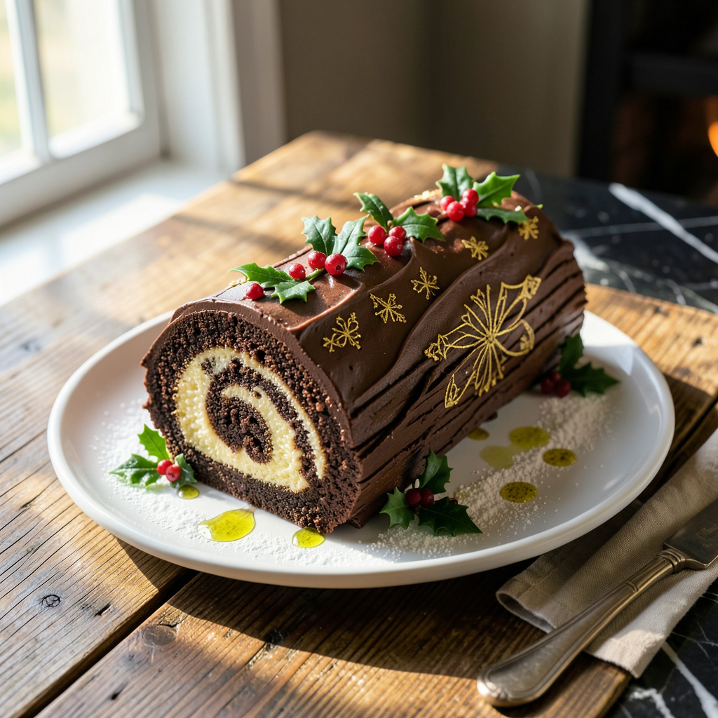 Yule Log Recipe: Decadent Chocolate Cake with Buttercream Filling ...