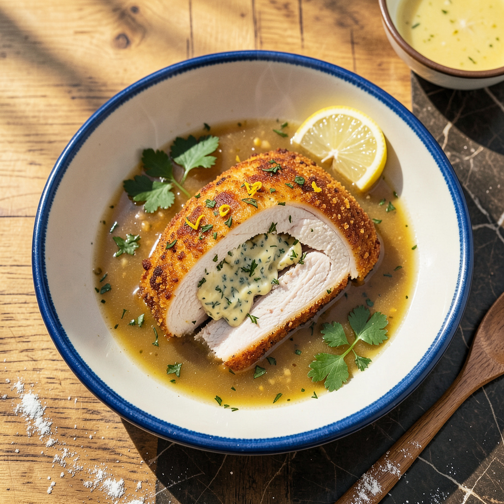 Chicken Kiev Ukrainian Recipe: Crispy Garlic Butter Perfection - Drool ...