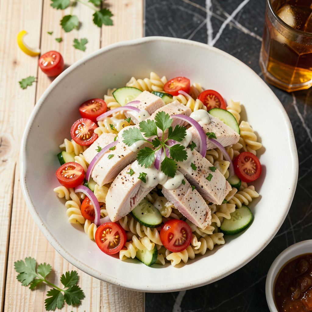 Chicken Pasta Salad Recipe: Creamy, Crunchy Picnic Perfection - Drool ...