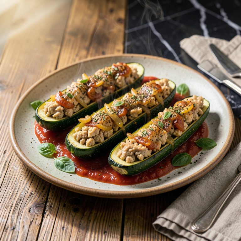 Chicken Stuffed Zucchini Recipe: Cheesy, Herbed Perfection in One Pan ...