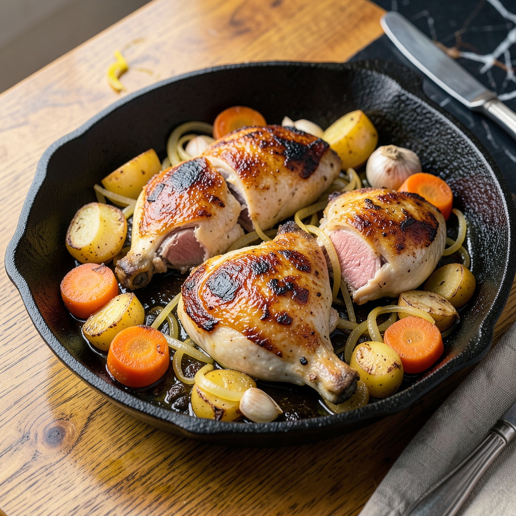 Chicken Thigh Recipe With Vegetables: One-Pan Juicy Perfection - Drool ...