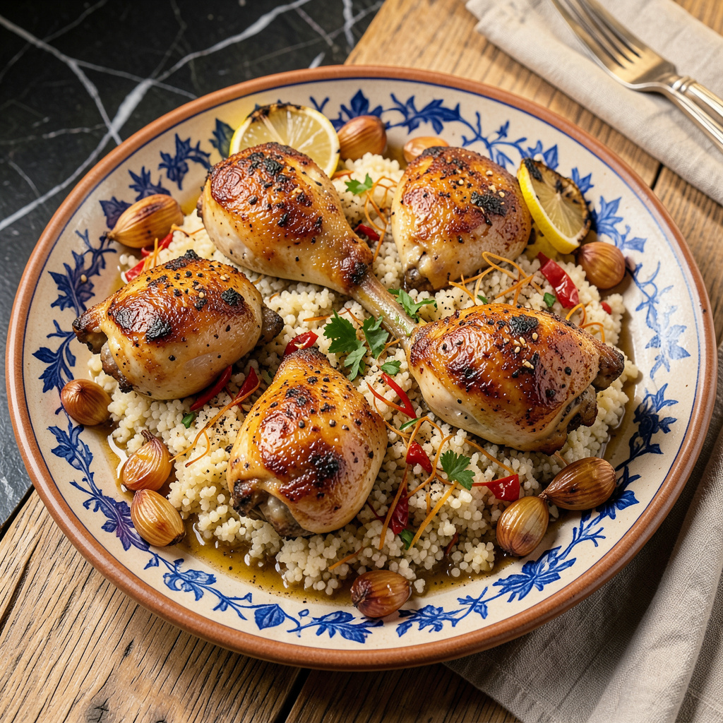 Chicken With Couscous Recipe: Moroccan-Spiced One-Pan Dinner - Drool ...
