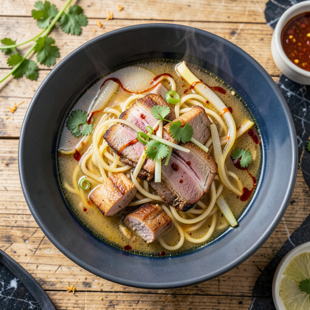 Pork and Noodle Soup Recipe: Rich Broth With Tender Bites and Slurpy ...