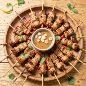 Pork Satay Recipe: Tender Skewers With Peanut Sauce Perfection - Drool ...