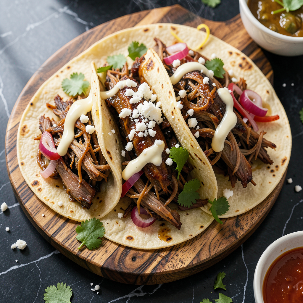 Pulled Pork Tacos Recipe: Smoky, Tender Meat in Warm Corn Tortillas ...