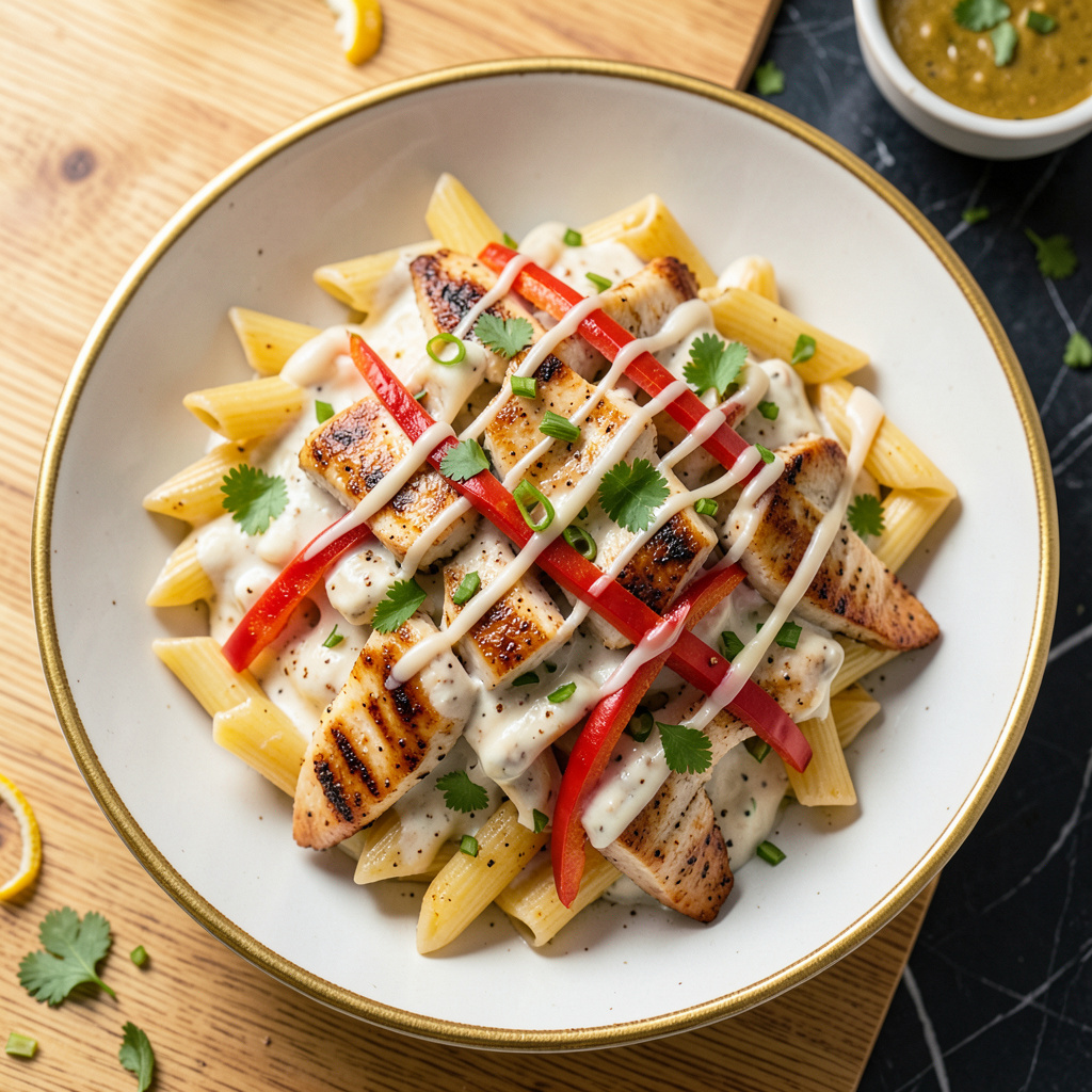 Rasta Pasta With Chicken Recipe: Jamaican Jerk Cream Sauce Magic ...