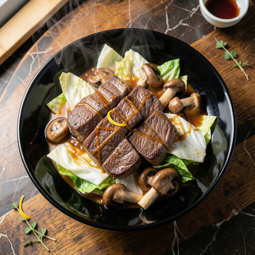 Beef Sukiyaki Recipe Stir Fry: Thinly Sliced Beef in Sweet Soy Broth ...