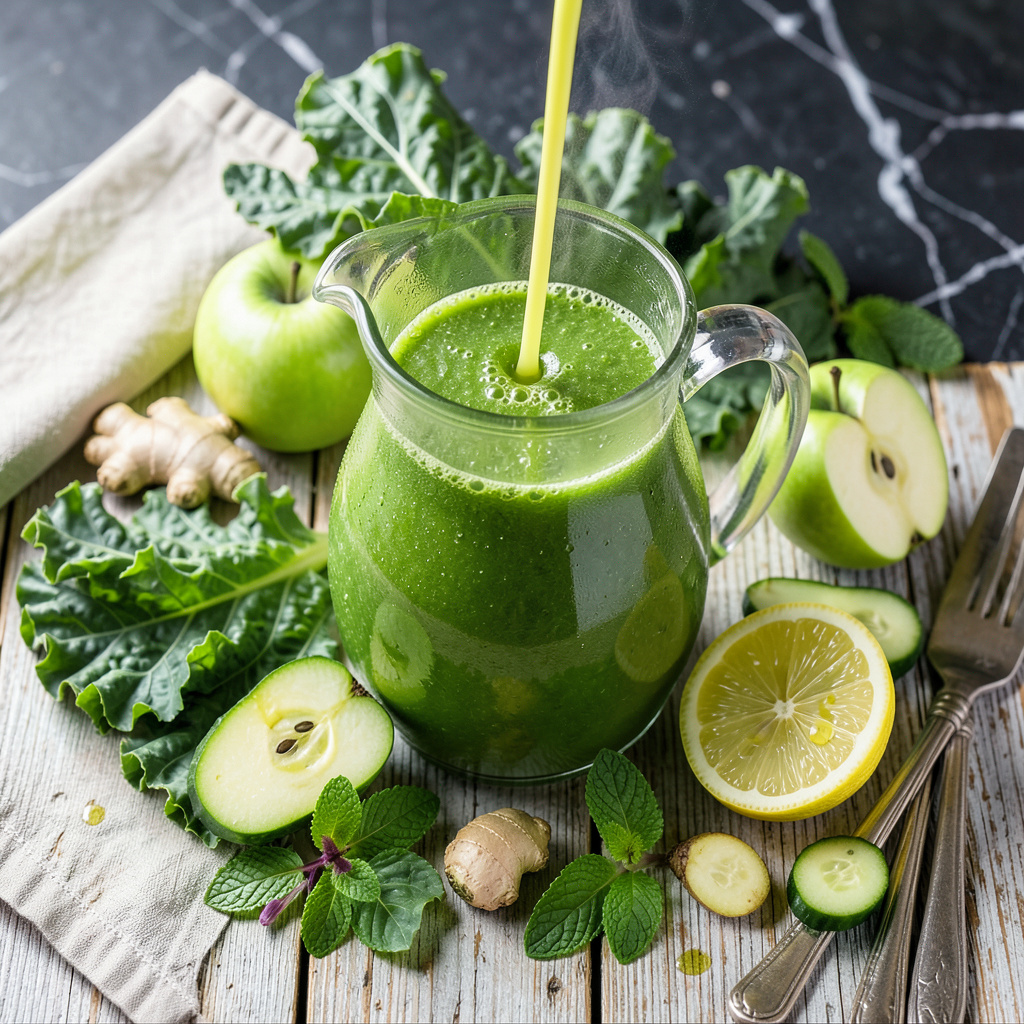 Best Juice Recipe for Liver Cleanse: Detoxifying Green Power Blend ...