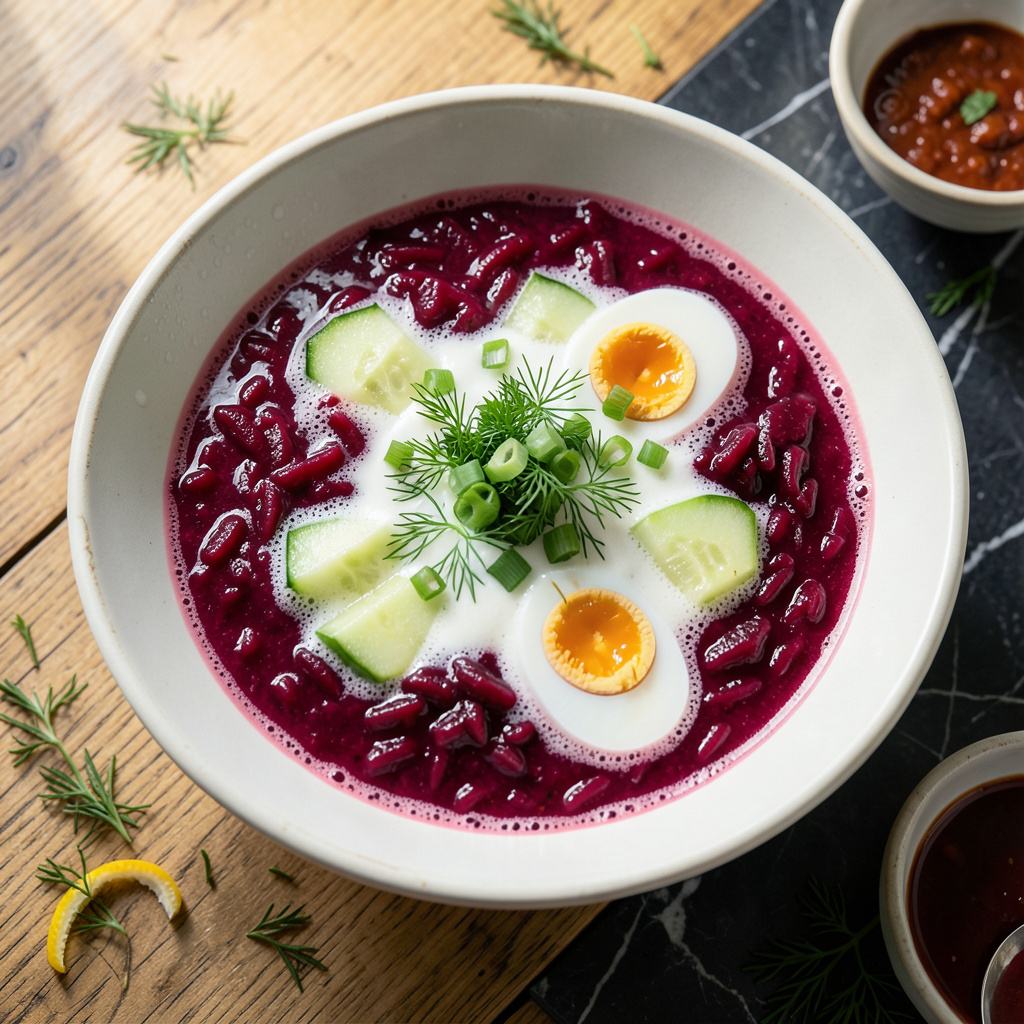 Cold Beet Soup Recipe Lithuanian: Chilled Vibrant Pink Summer Delight ...
