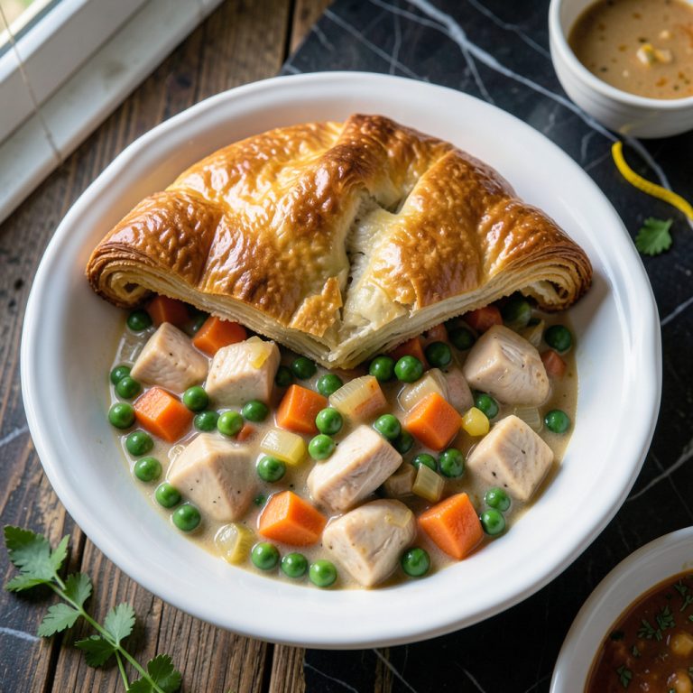 Crock Pot Recipe for Chicken Pot Pie: Flaky Crust Over Comforting Fill ...