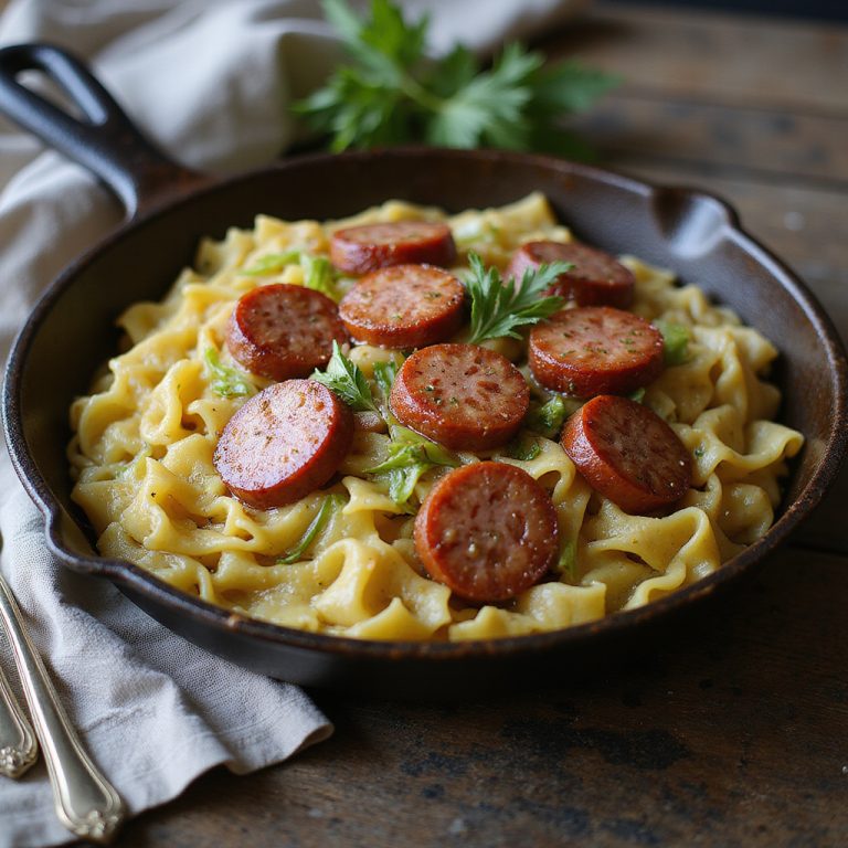 Haluski Recipe With Kielbasa: Hearty Cabbage and Noodle Skillet - Drool ...