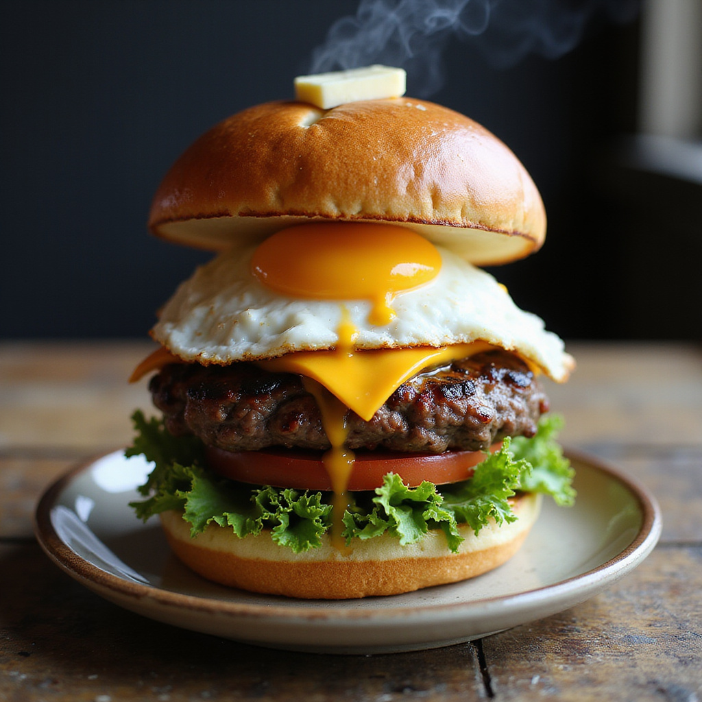Hamburger With Egg Recipe: Sizzling Skillet With Runny Yolk - Drool Recipes