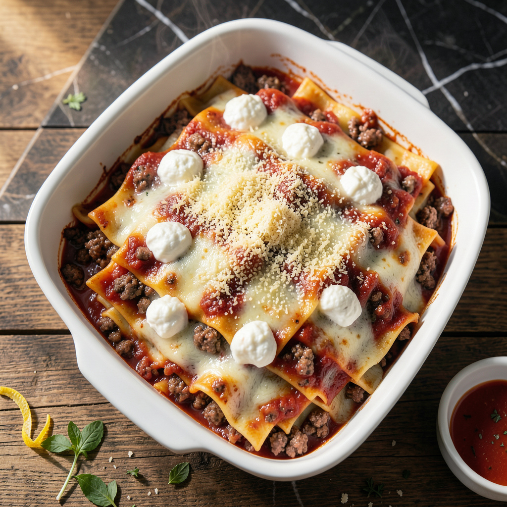 Lasagna Recipe With Ricotta Cheese and Ground Beef: Layered Italian ...