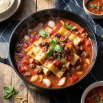 Lasagna Soup Recipe Dutch Oven: Hearty Noodles and Meat in Broth ...