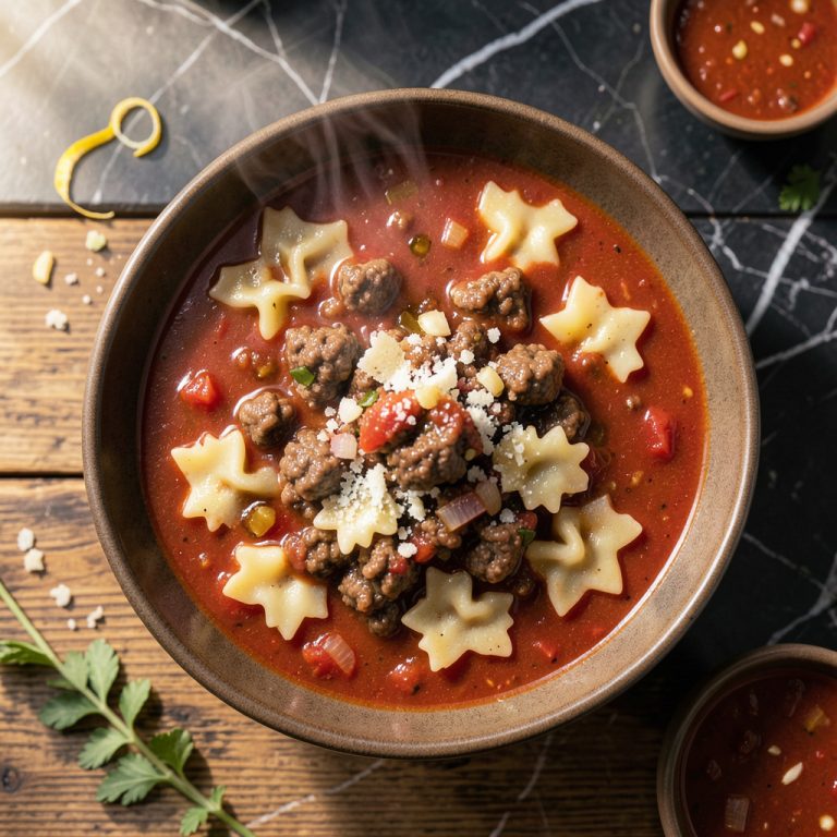 Lasagna Soup Recipe With Bowtie Pasta: Italian Comfort in a Spoon ...
