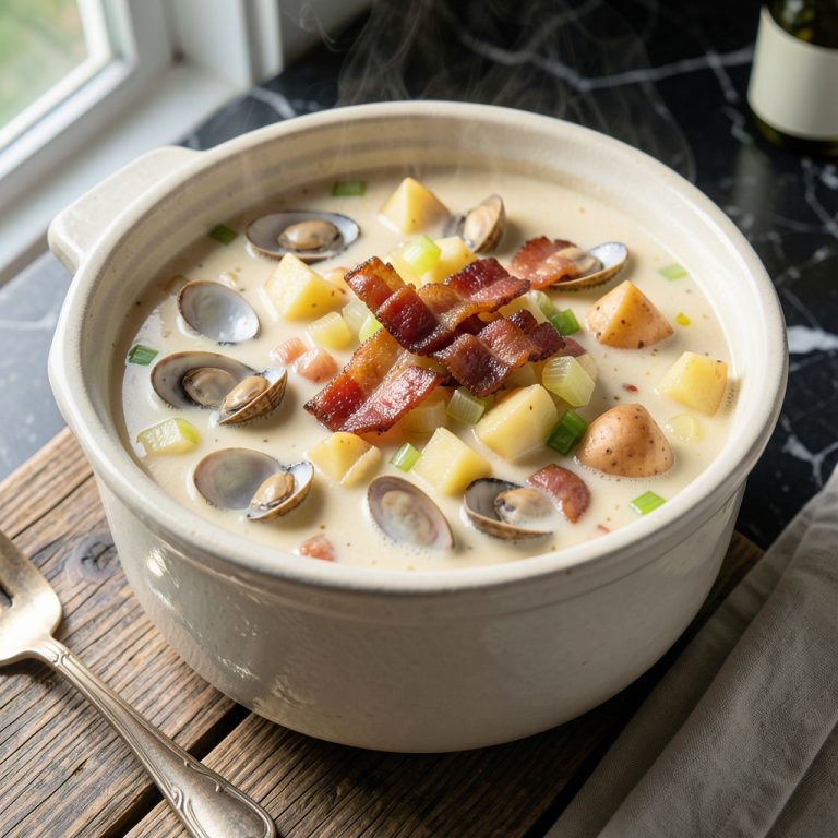 New England Clam Chowder Recipe Crock Pot: Slow-Cooked Creamy Coastal ...