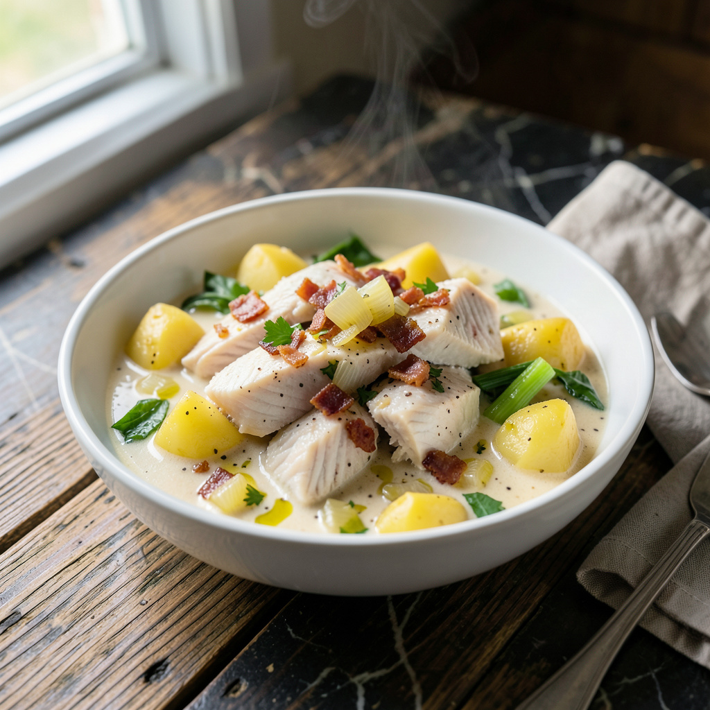 Old-Fashioned Fish Chowder Recipe With Potatoes: New England-Style ...