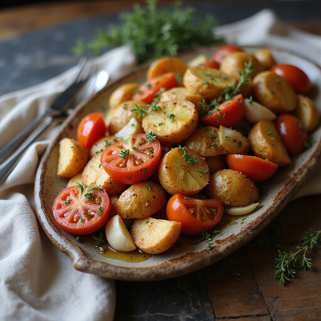 Potato and Tomato Recipe: Rustic Pan-Fried Comfort - Drool Recipes