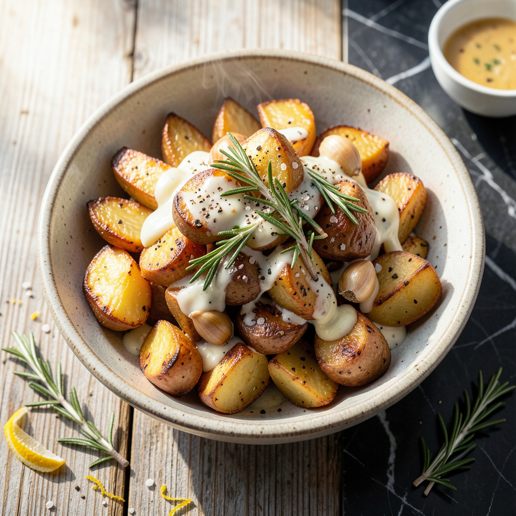 Recipe for Garlic Butter Potatoes: Crispy Edges and Fluffy Centers ...