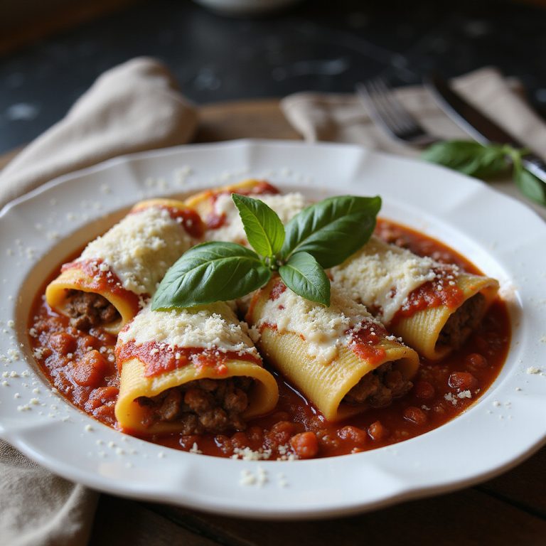 Stuffed Manicotti Recipe With Meat: Three-Cheese Filling in Al Dente ...