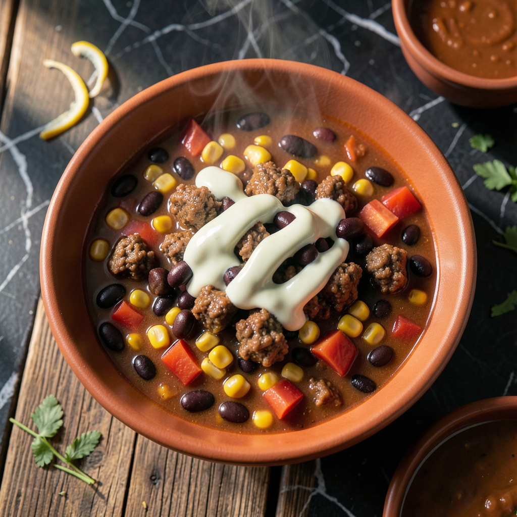 Taco Soup Crock Pot Recipe With Ranch Dressing: Slow-Cooked Tex-Mex in ...