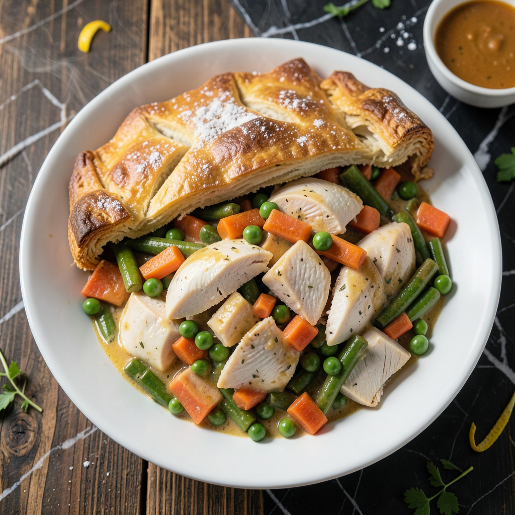 Chicken Pot Pie Recipe Using Frozen Vegetables: Flaky Crust With Hearty ...