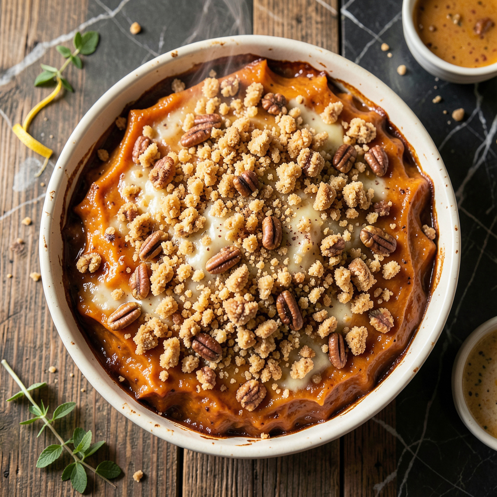 Sweet Potato Casserole Recipe With Streusel Topping: Buttery Brown ...